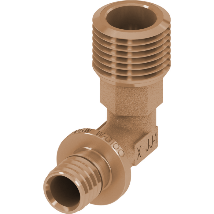 Teceflex knie 90° brons pers x buitendraad 20 mm 3/4" | voor indoor en outdoor gebruiken